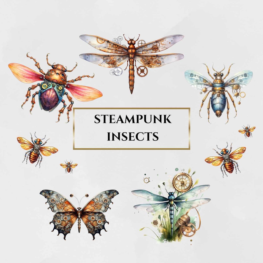Steampunk Insect Clipart - Etsy