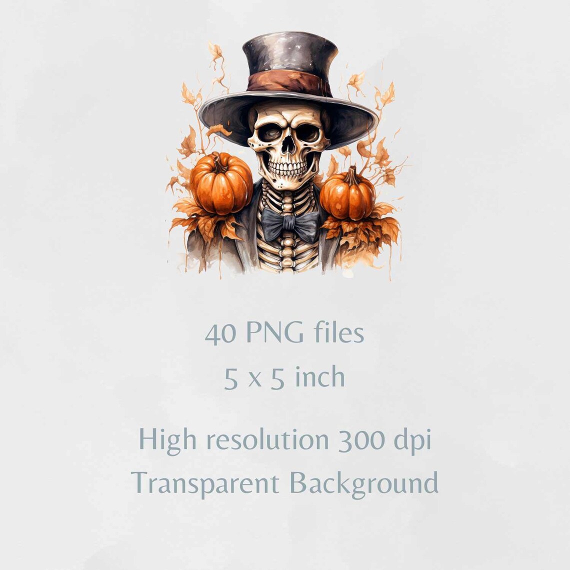 40 PNG Watercolour Halloween Clipart Bundle - Etsy