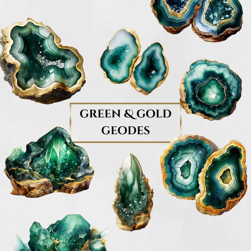 Green Geode - Etsy