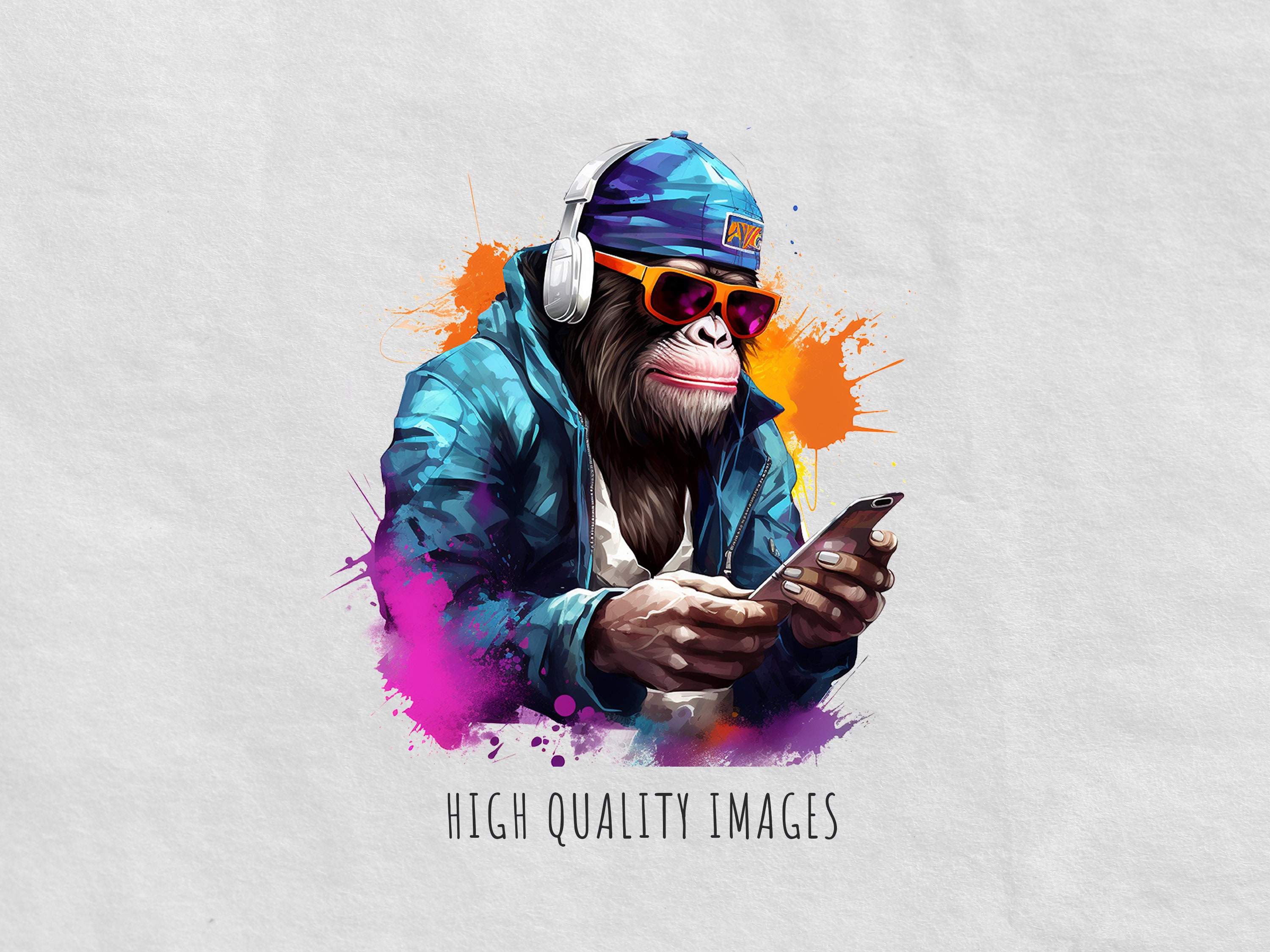 Gaming Monkey 10x PNG File PNG File Digital Download Graffiti Retro ...