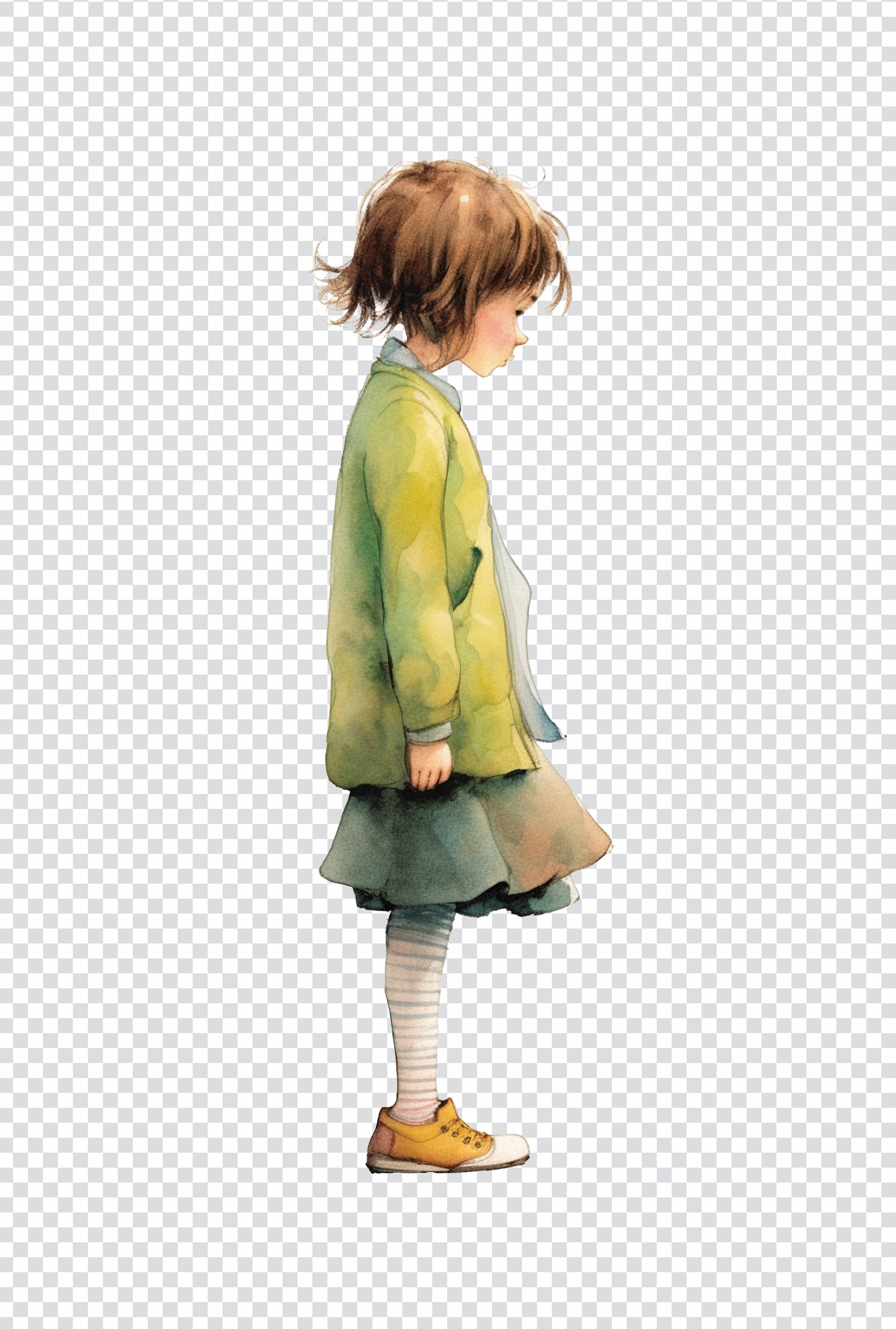 2D Character Animated Walk Cycle Girl Walking PNG Looping Alpha Mov ...