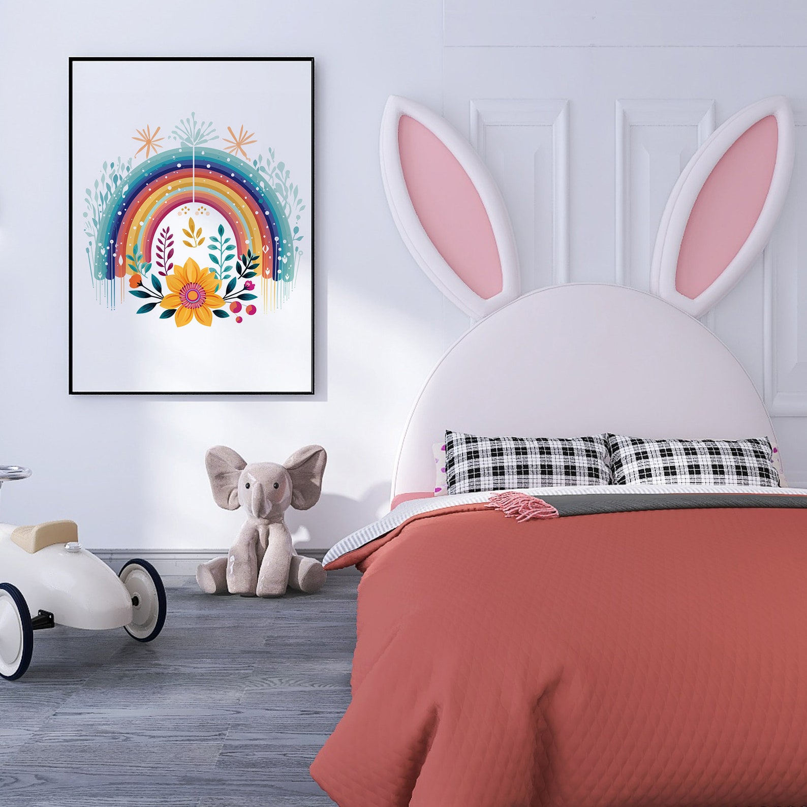 Boho Rainbow Clip Art Bundle: 10 PNG and SVG Files for Bohemian Baby ...