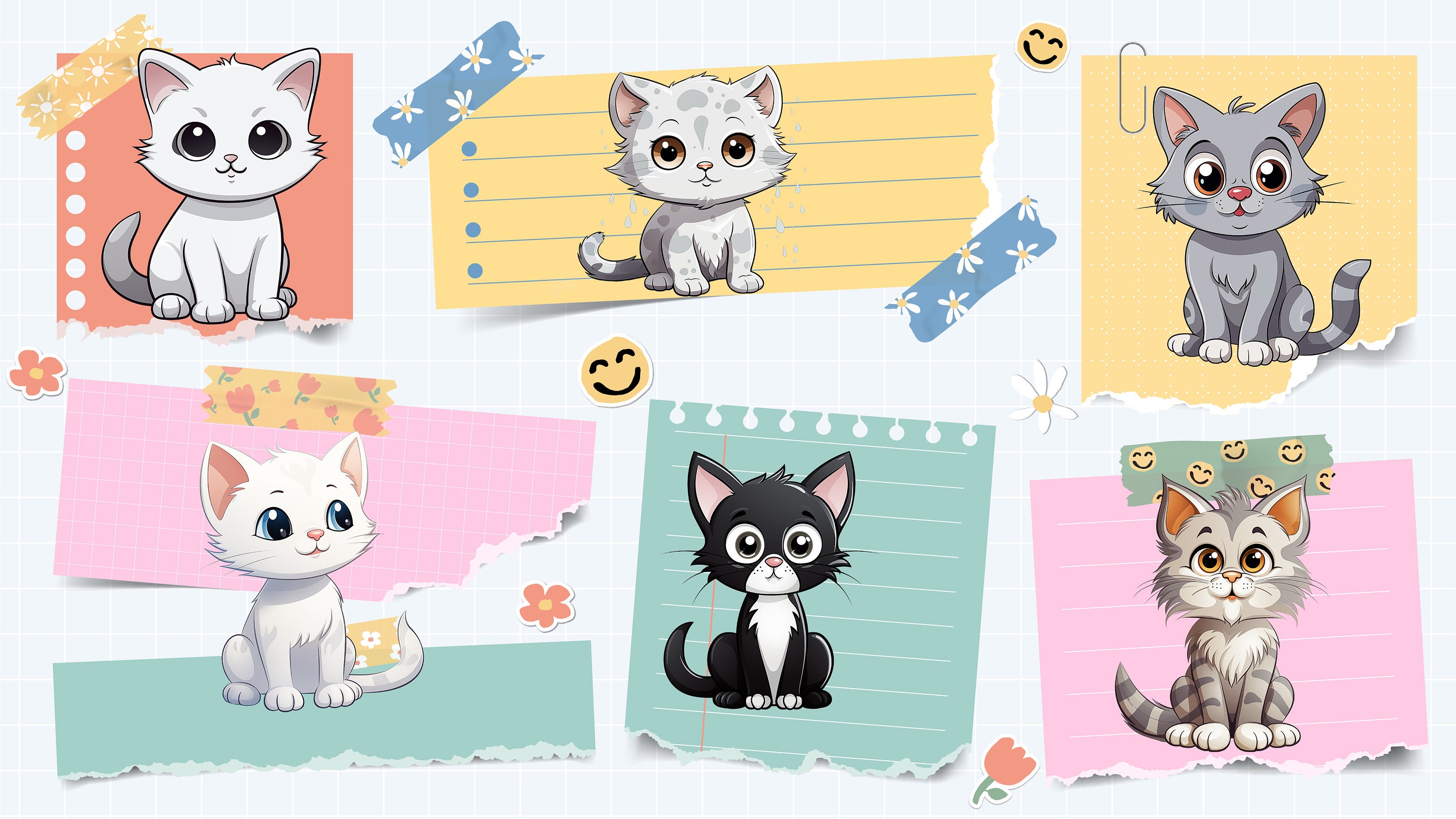 Premium Cat Clip Art Bundle: 12 PNG and 12 SVG Files | Adorable and ...