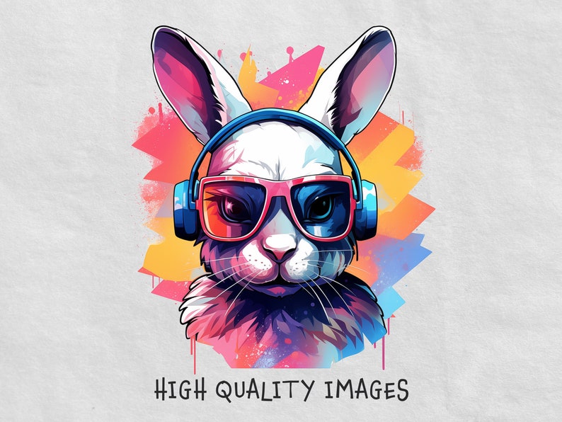 Gaming Rabbit DJ 8x PNG File - PNG File - Digital Download - Graffiti ...