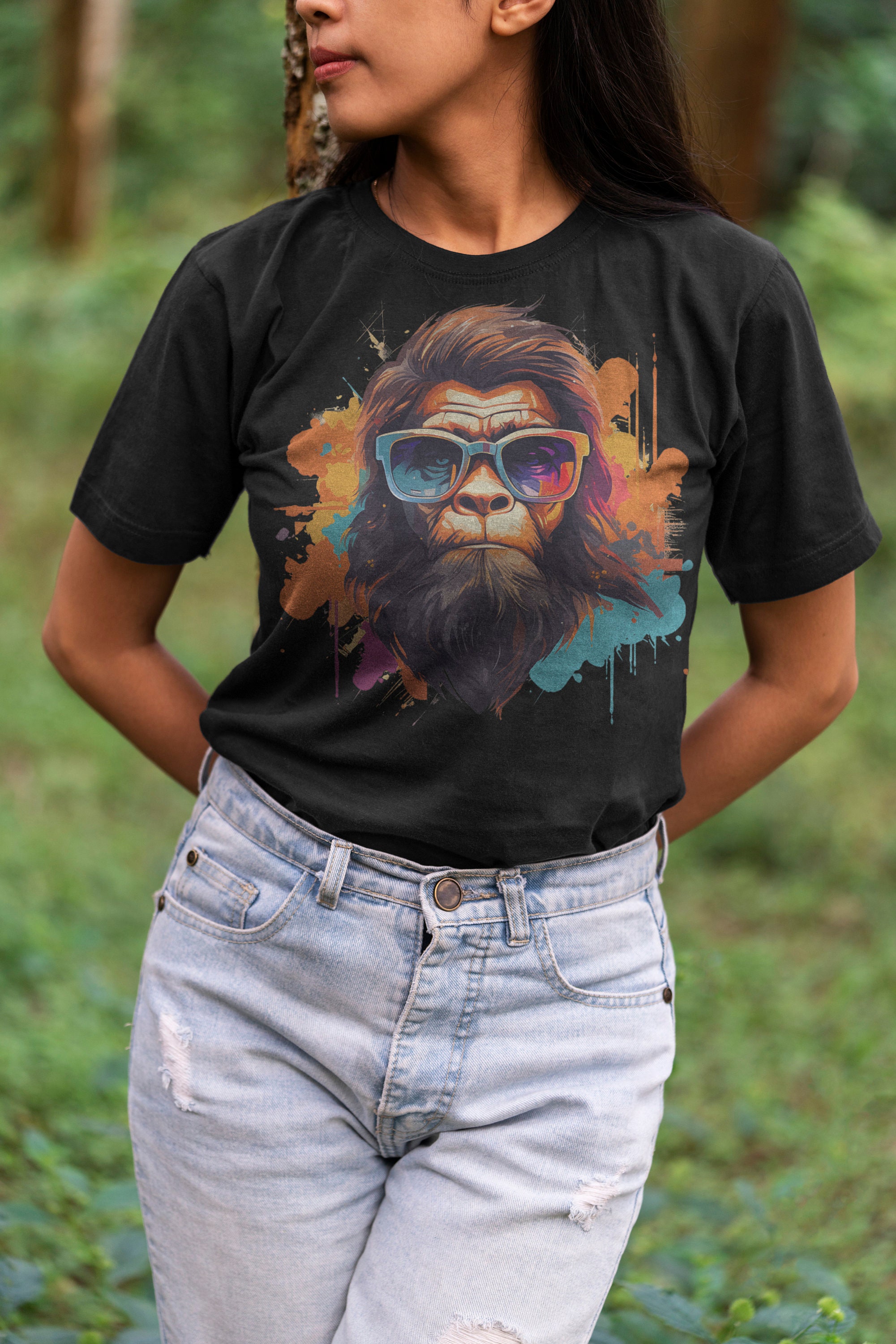 Gamer Monkey Profile 7x Transparent PNG File Digital Download Graffiti ...