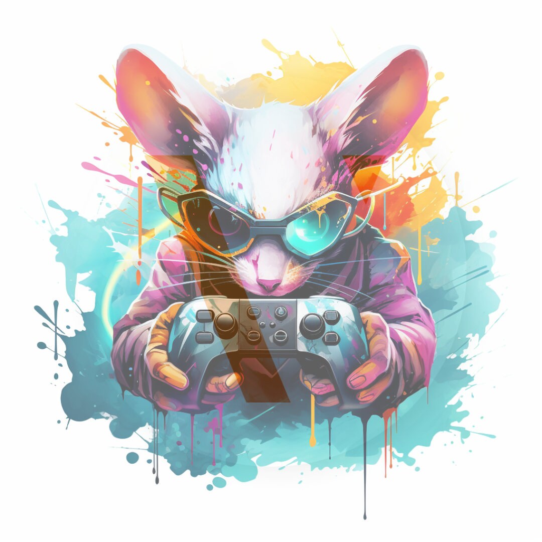 Gamer Mouse Rat 12x PNG File - PNG File - Digital Download - Graffiti ...