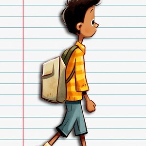 2D Character Animated Walk Cycle Boy Walking PNG Looping Alpha Mov File ...