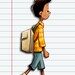 2D Character Animated Walk Cycle Boy Walking PNG Looping Alpha Mov File ...
