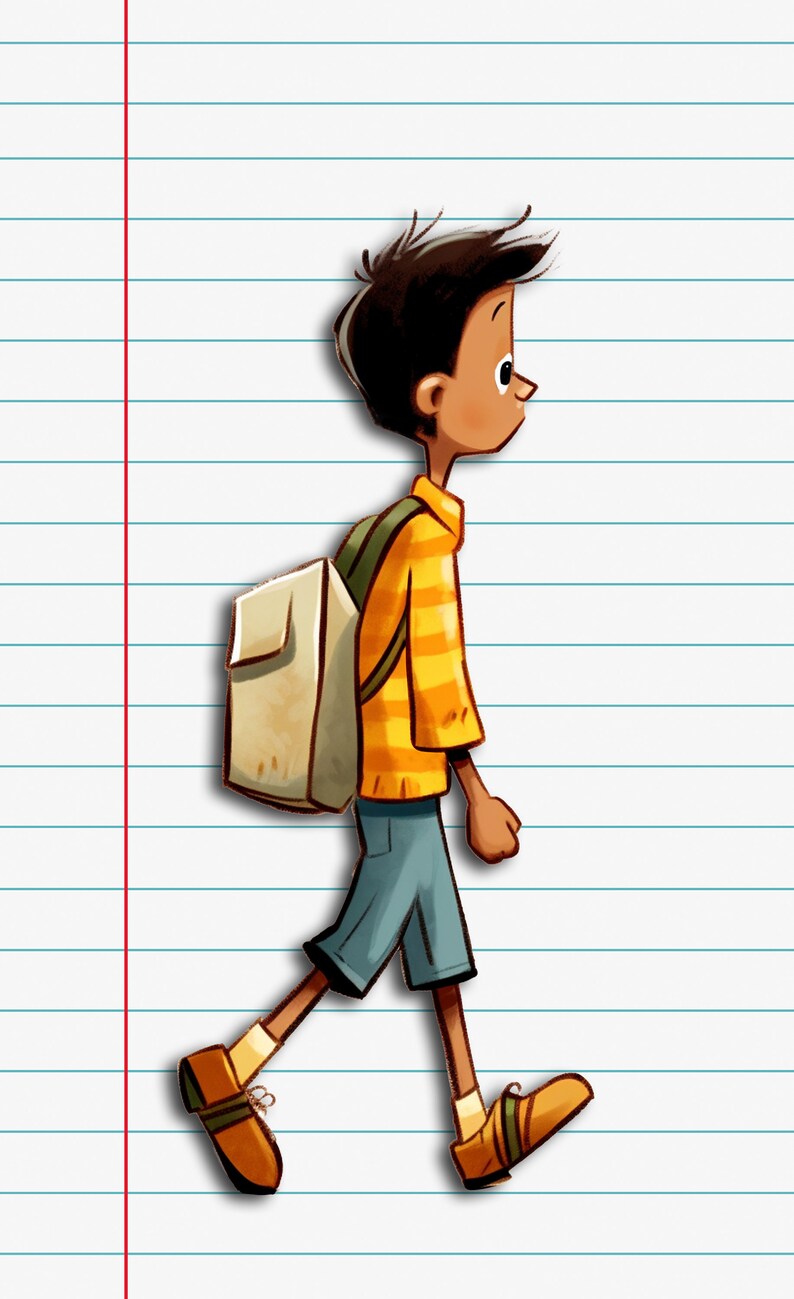 2D Character Animated Walk Cycle Boy Walking PNG Looping Alpha Mov File ...