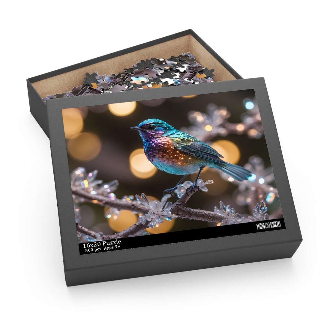 Crystal Robin Jigsaw Puzzle, Bird, Wildlife, Winter, Light, Flowers ...