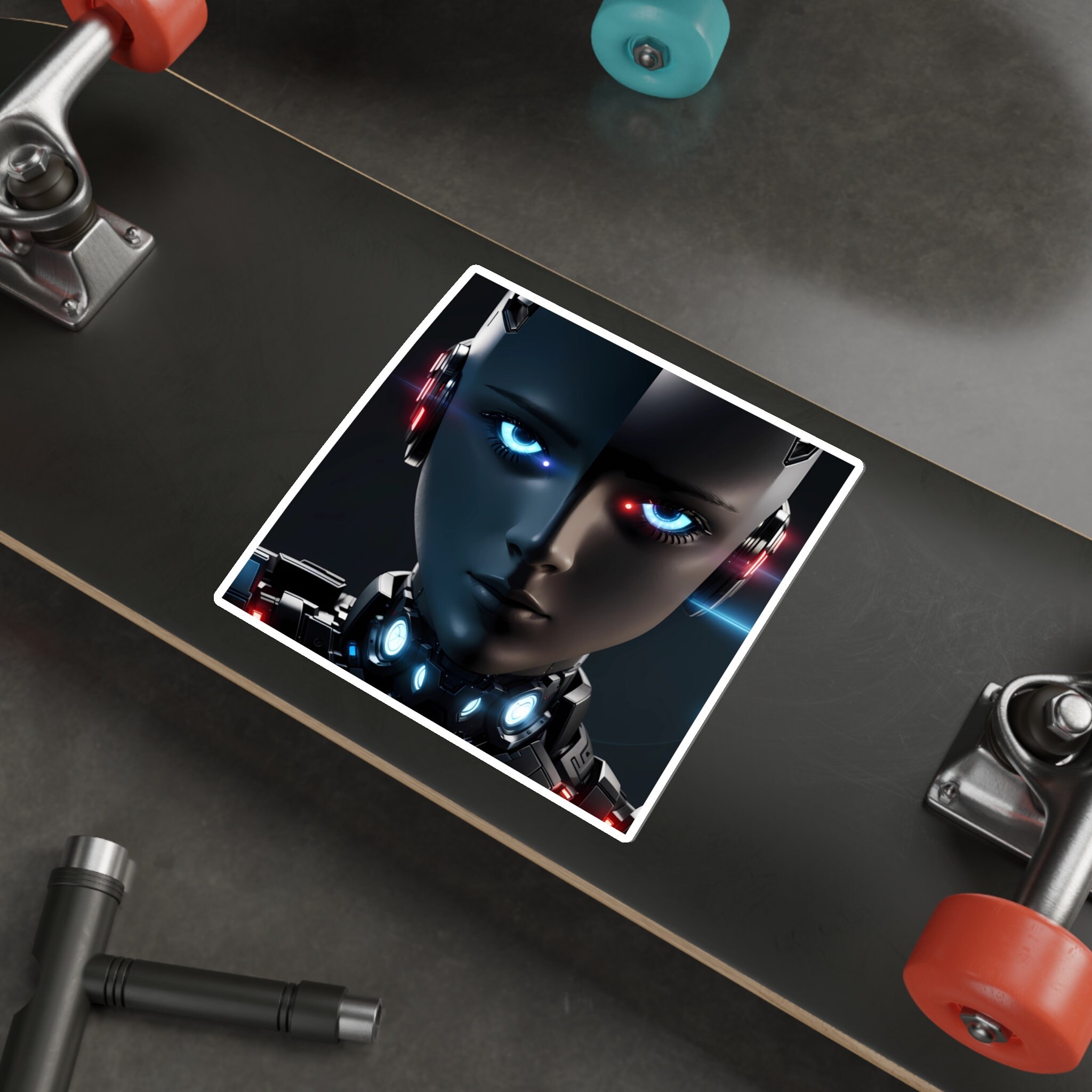 Cyber Girl Die-cut Stickers, Cyborg, Robot, Future, New Design, Limited ...