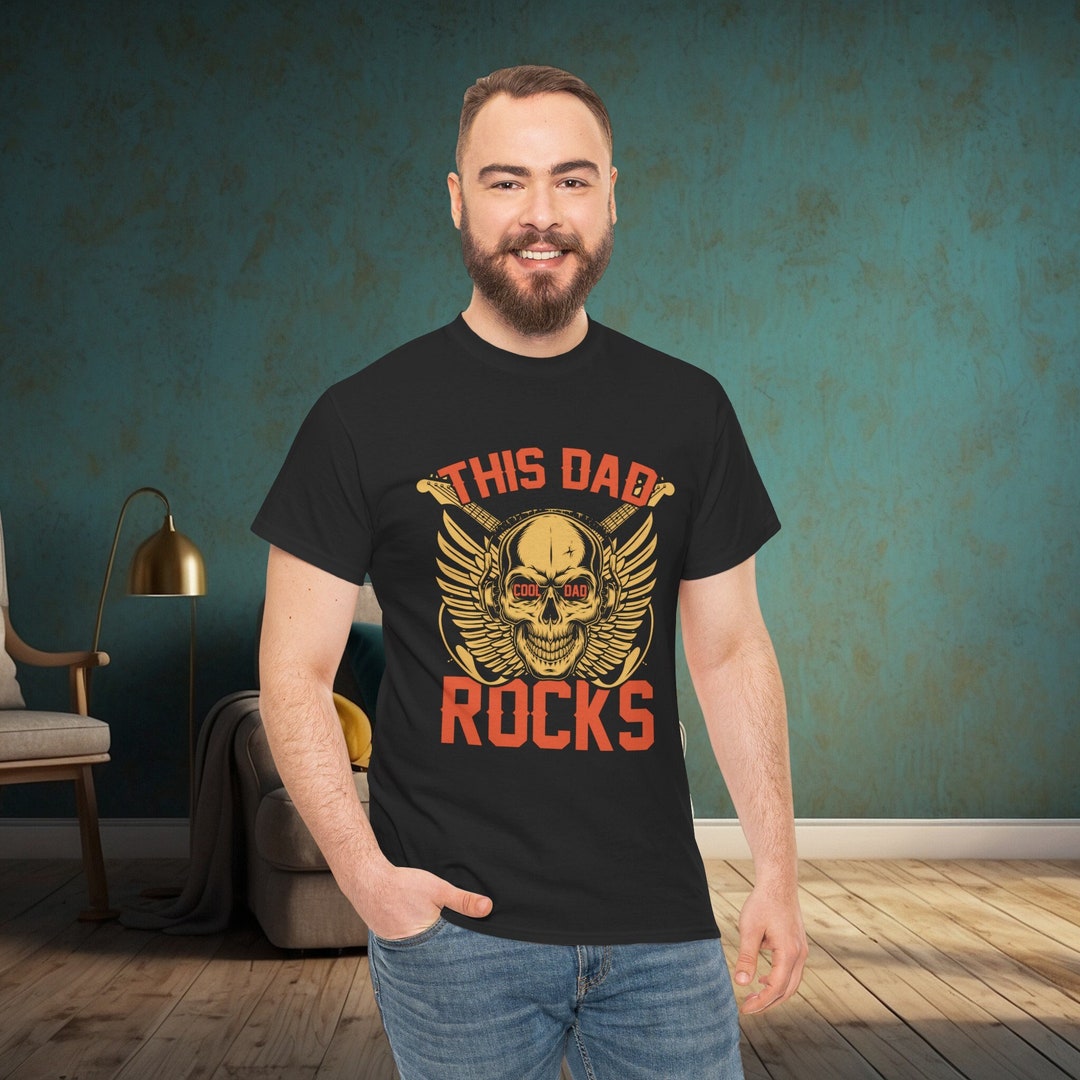This Dad Rocks T-shirt: Rocker Father's Day Gift - Etsy UK