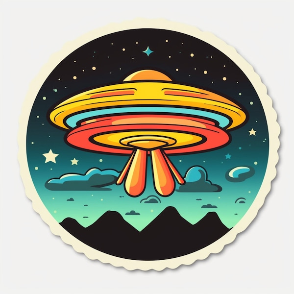 Ufo Sticker - Etsy