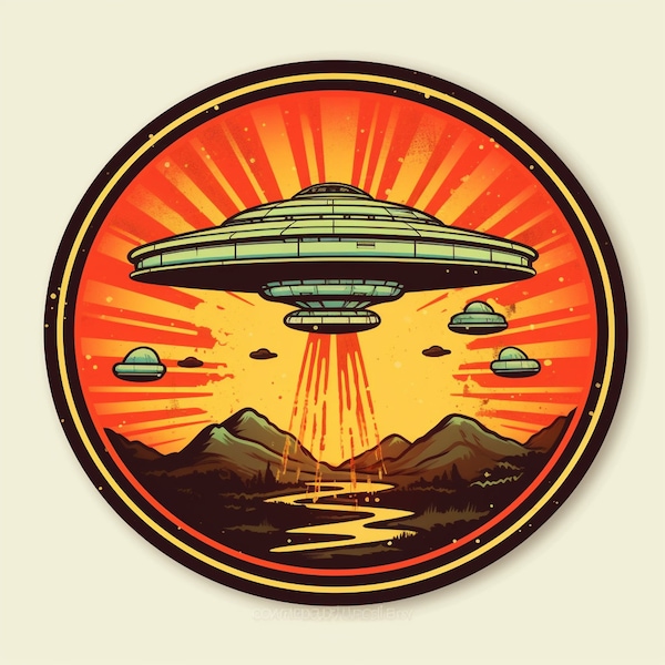 Ufo Sticker - Etsy