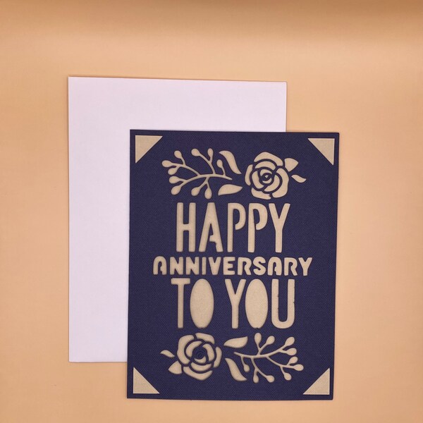 Cut Out Anniversary Card - Etsy
