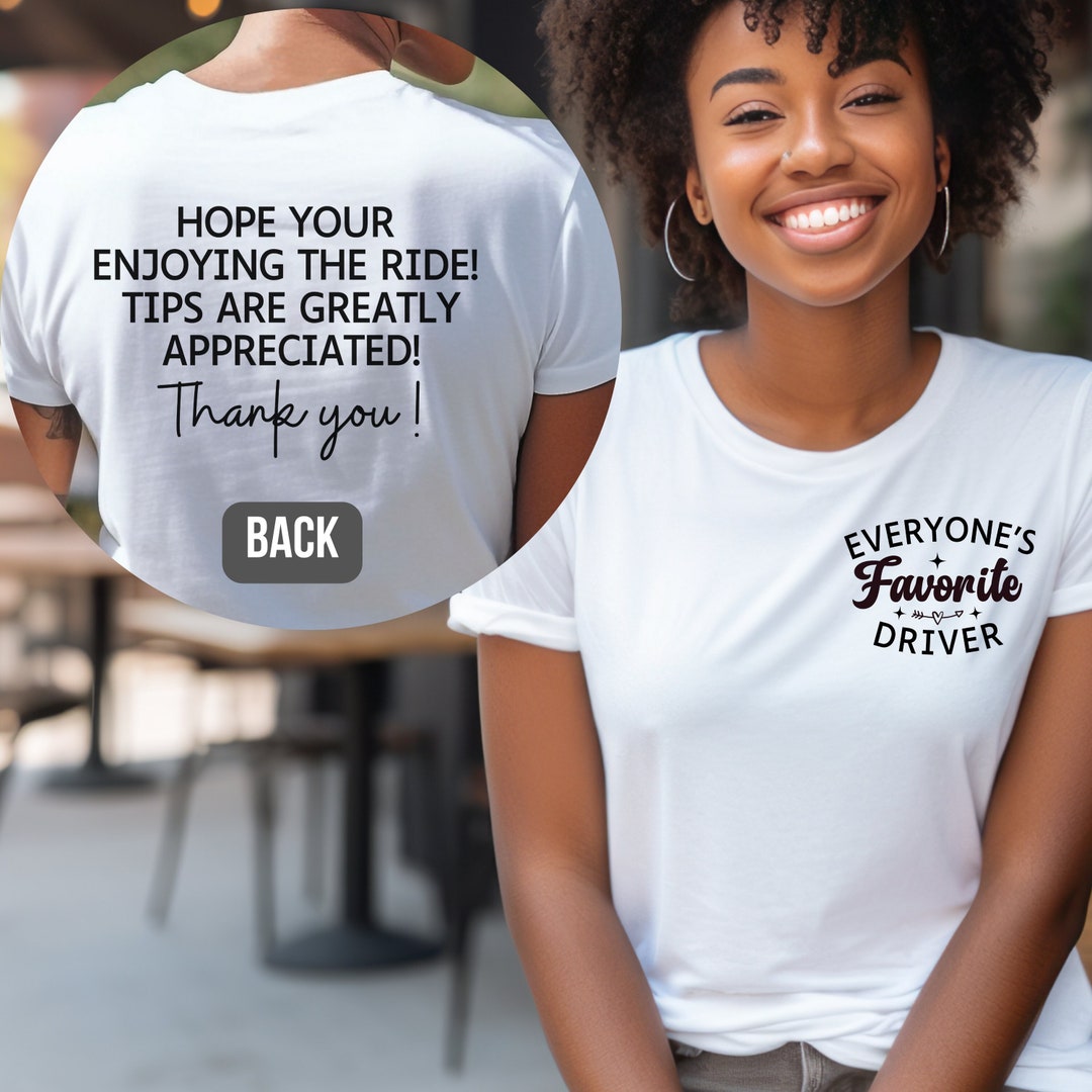 Favorite Driver T-shirt, Ride Share, Tip Reminder - Etsy