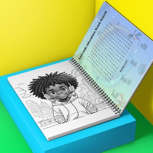 African American Coloring Book-black Boy Coloring Book-activity Book ...