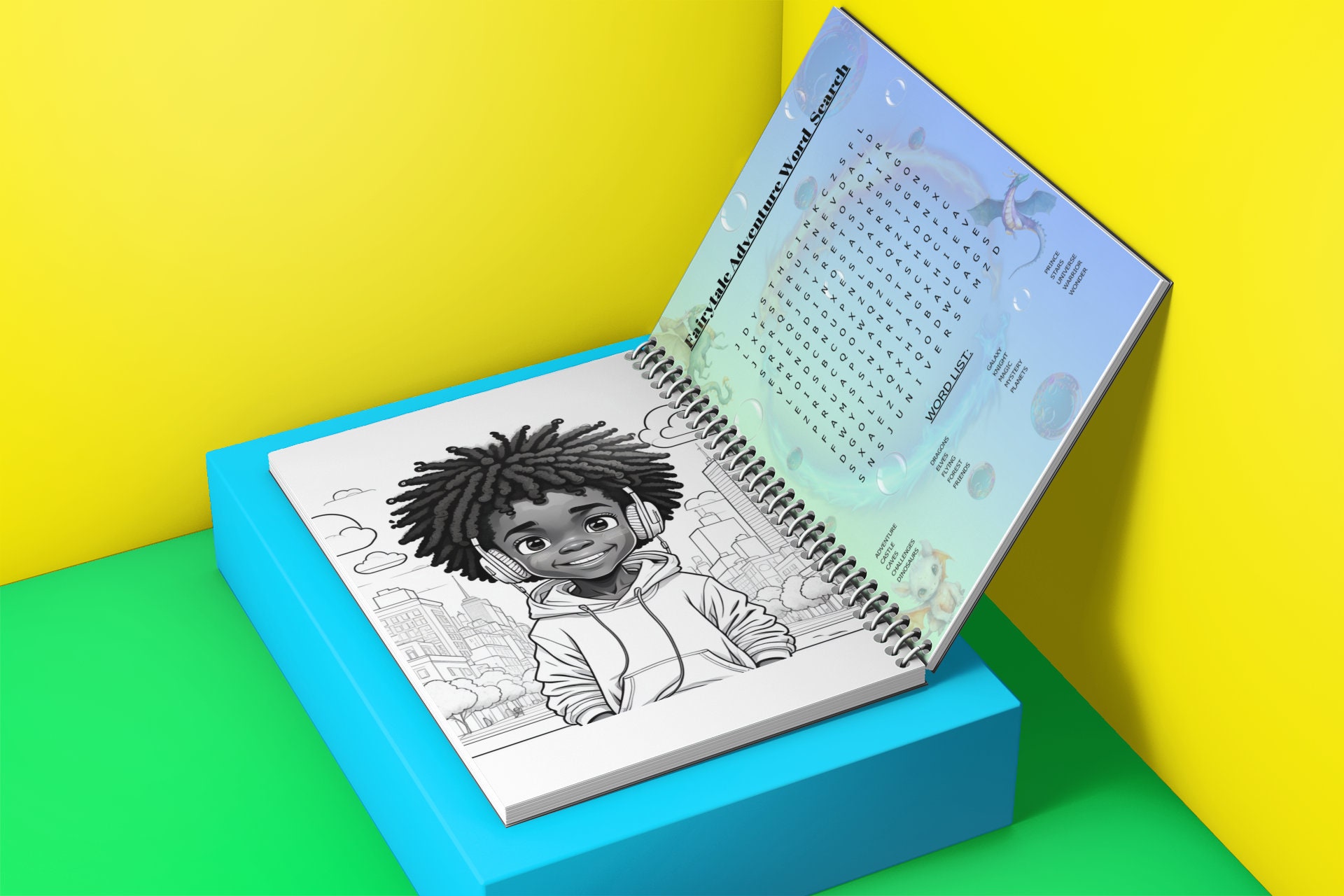 African American Coloring Book-black Boy Coloring Book-activity Book ...