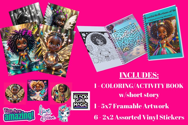 African American Coloring Book-black Girl Coloring Book-busy Book ...