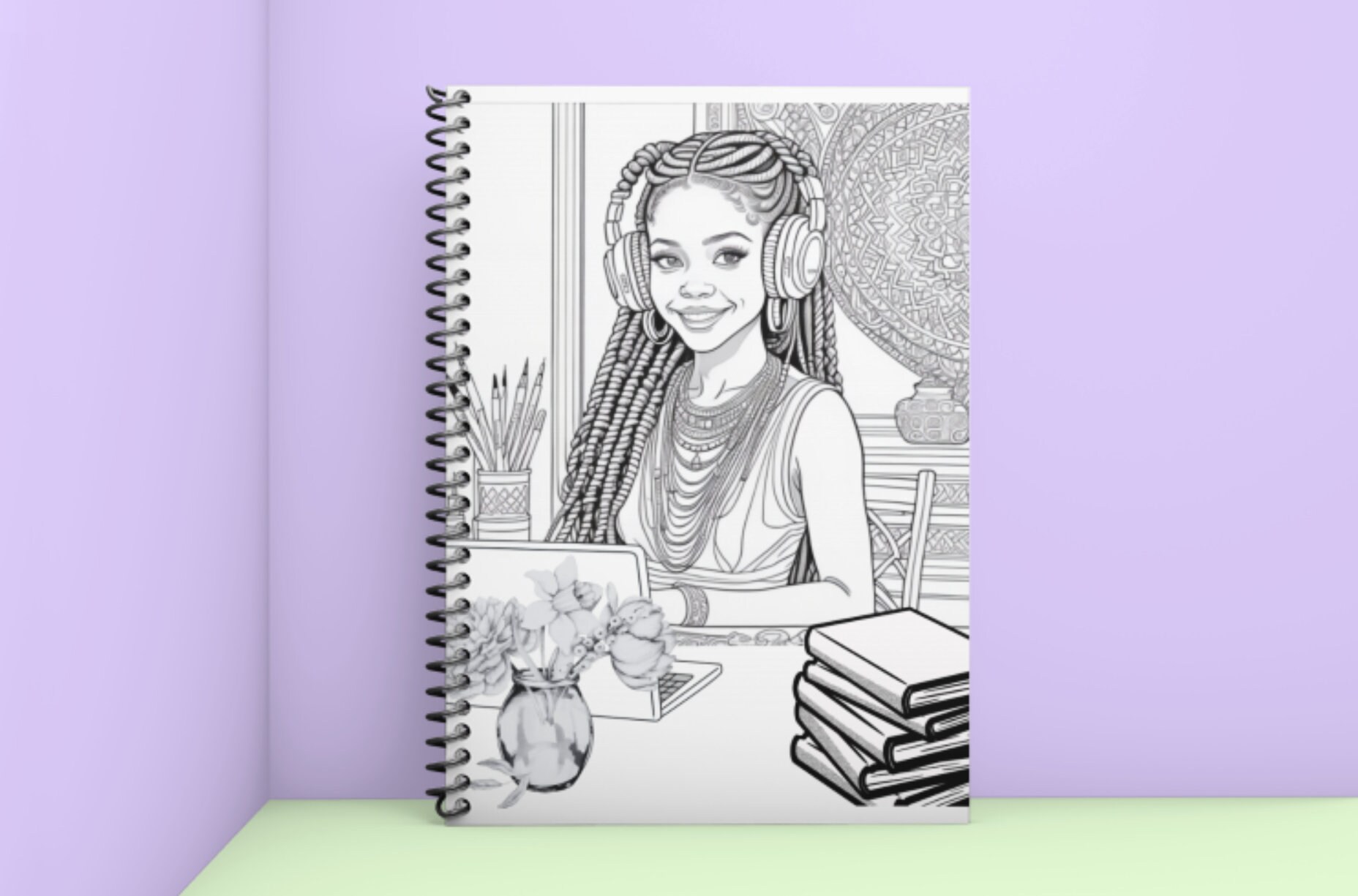 Teen-african American Coloring Book-black Girl Coloring-melanin ...