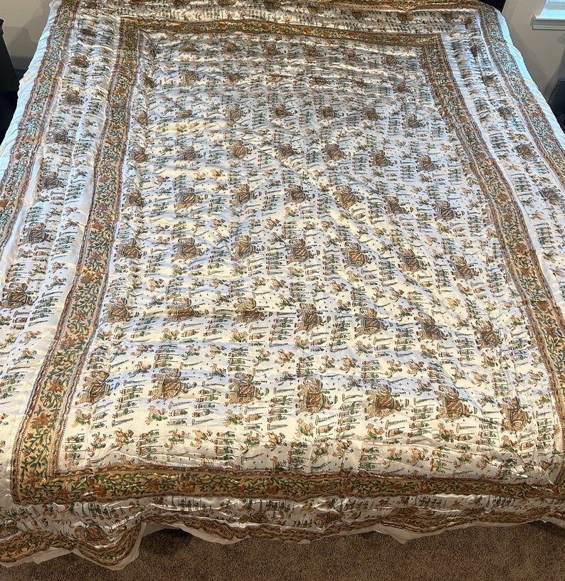 Kalamkari Hand Block Print Bedding With Cotton Double Bedsheet, Two ...