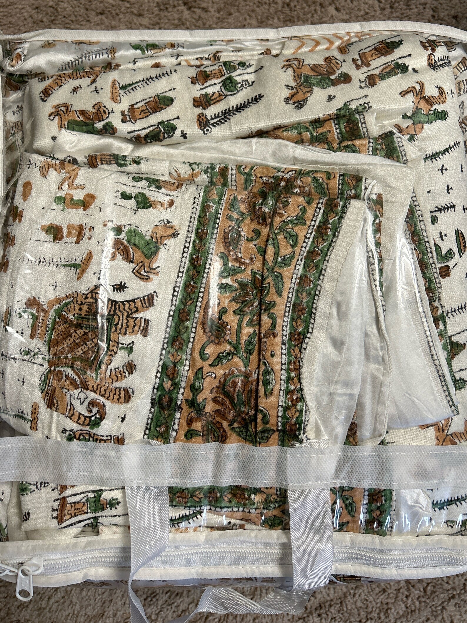 Kalamkari Hand Block Print Bedding With Cotton Double Bedsheet, Two ...