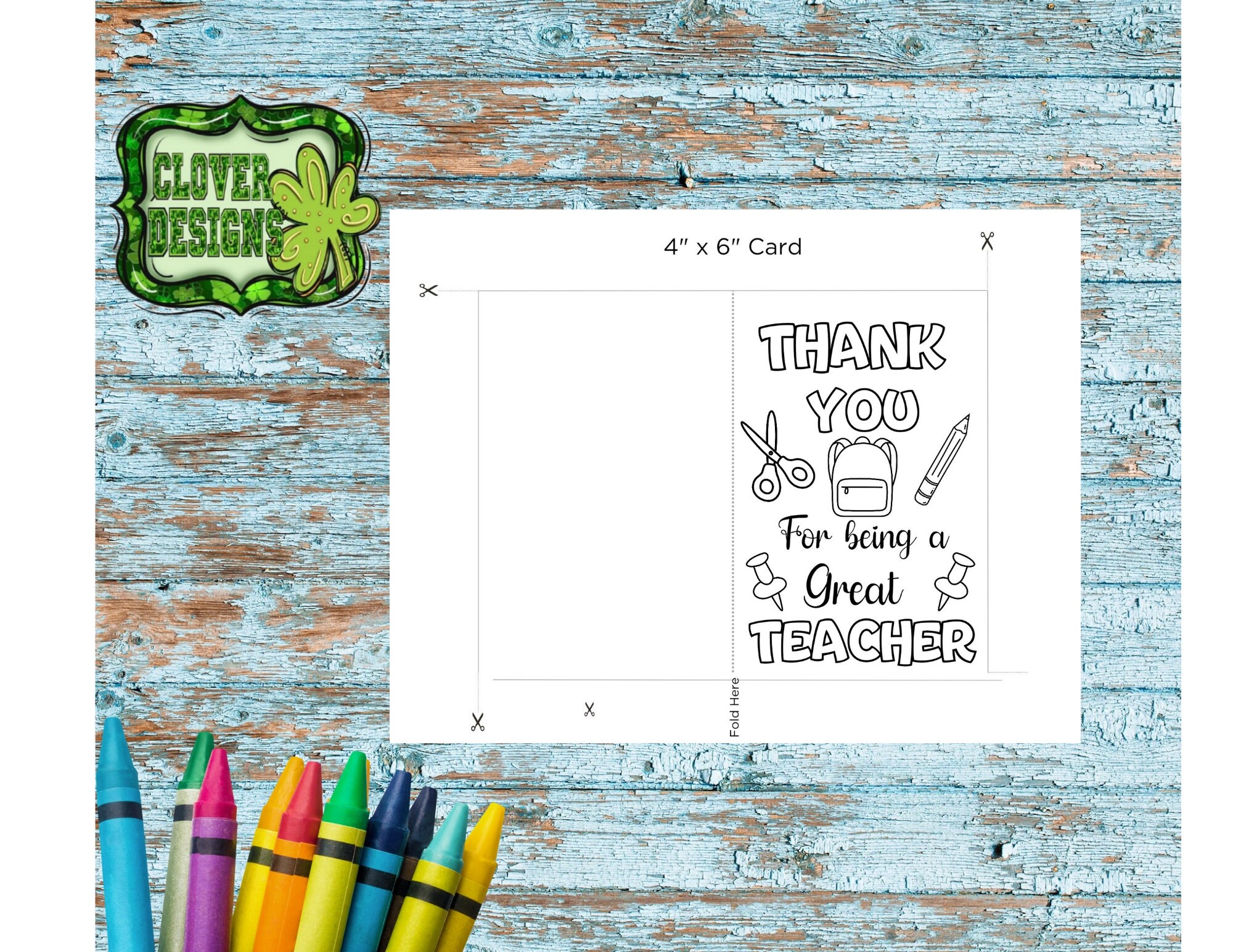 Instant Download Teacher Thank You Coloring Cards/printable Thank You ...