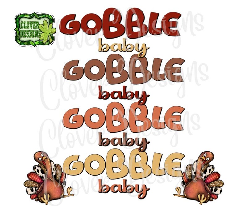 Gobble Baby Png/fall Sublimation Design/turkey Png/turkey Svg/thankful ...