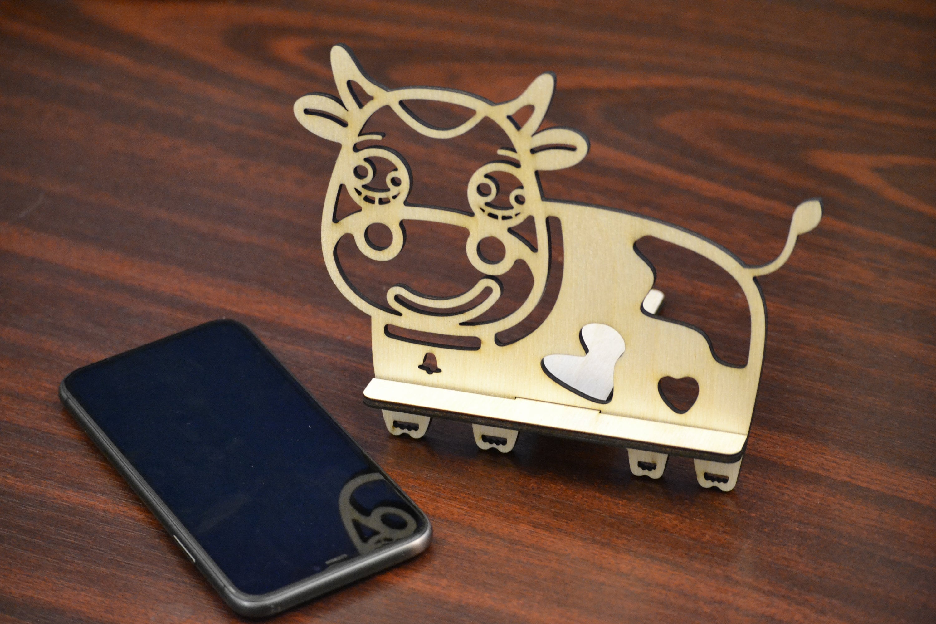 Cute Baby Cow Phone Stand-cell Phone Holder Laser Cutting Files Svg/dxf ...