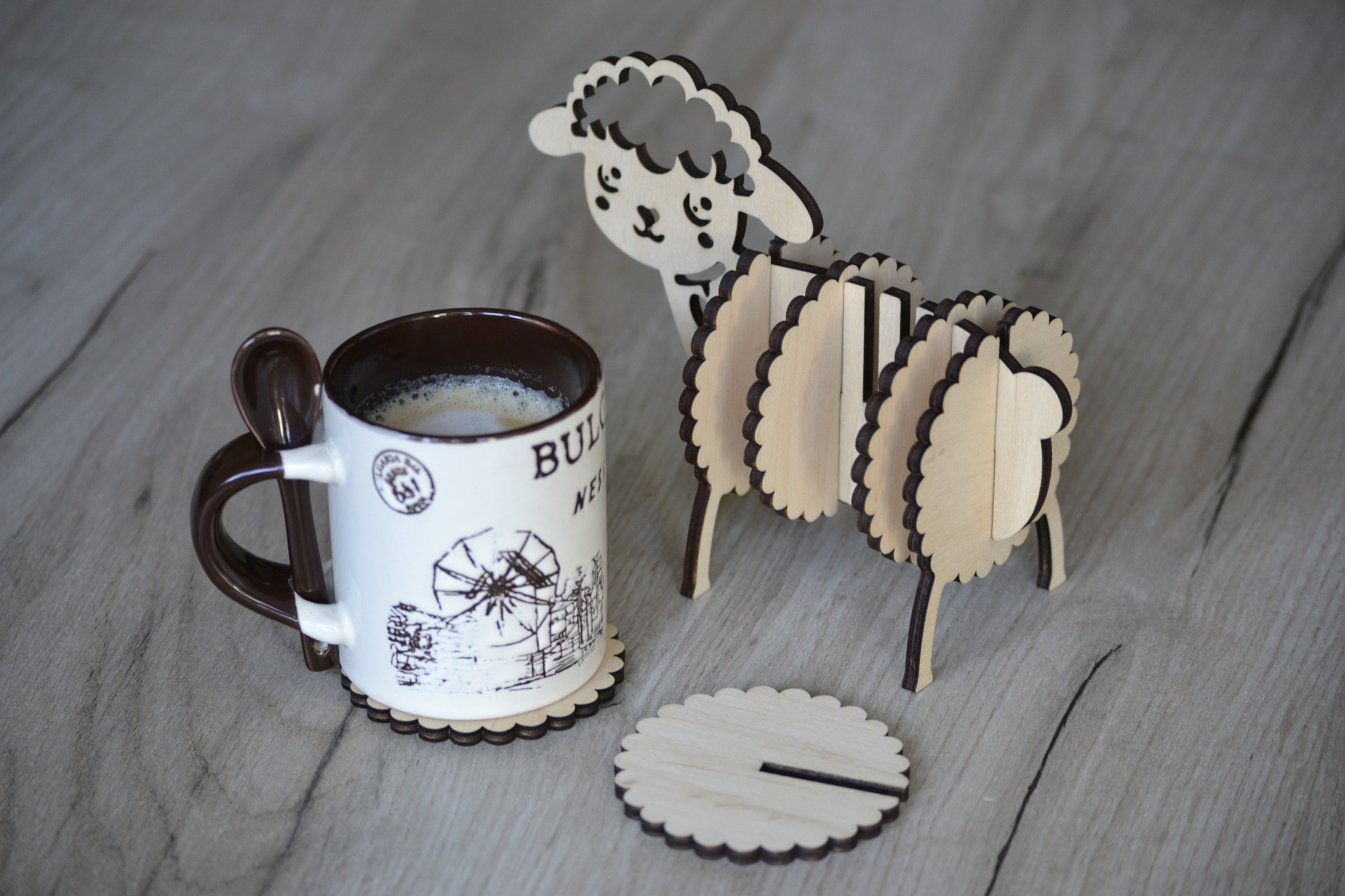 Adorable Lamb Coaster Files - DIY Baby Sheep Gift - Table Mats & Pads ...