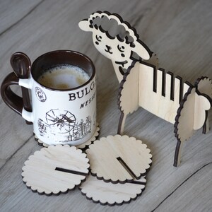 Adorable Lamb Coaster Files - DIY Baby Sheep Gift - Table Mats & Pads ...