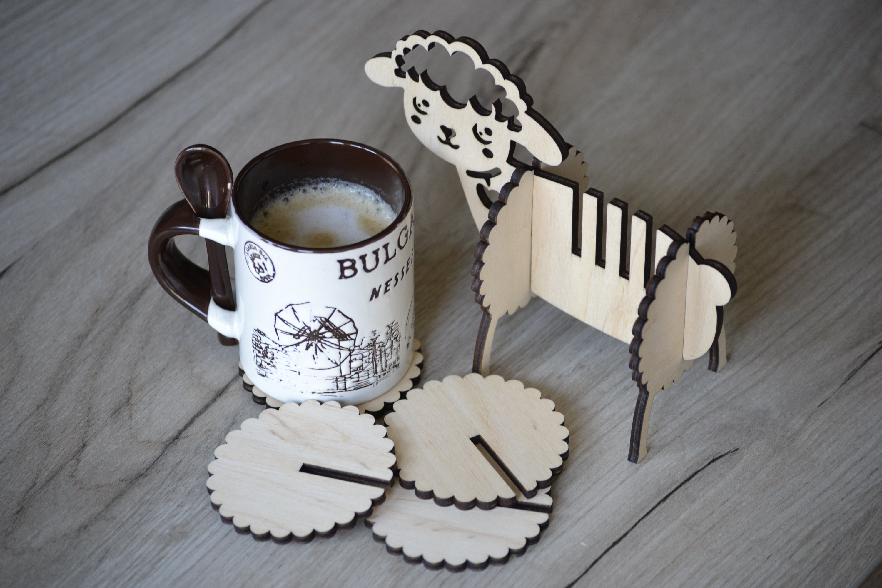 Adorable Lamb Coaster Files - DIY Baby Sheep Gift - Table Mats & Pads ...