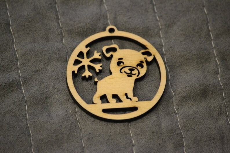 Adorable Christmas Dog Ornament Laser Cutting File Pack (5 Pcs) - Dxf ...