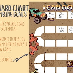 Monster Truck Reward Chart Behavior Chart Reading Chart - Etsy