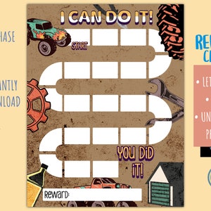 Monster Truck Reward Chart Behavior Chart Reading Chart - Etsy