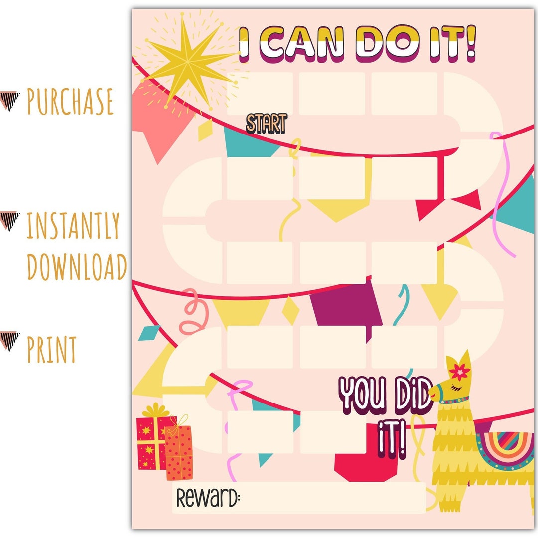 Piñata Reward Chart Behavior Chart Reading Chart Kids - Etsy UK