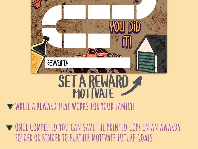 Monster Truck Reward Chart Behavior Chart Reading Chart - Etsy