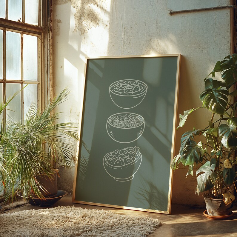 Asian Kitchen Wall Art Digital Print, Bundle Art, Kitchen Wall Decor ...