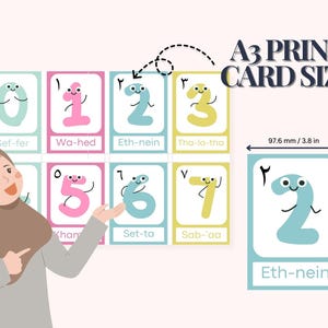 Kids Arabic Alphabet Number Modern Flashcards Printables, Educational ...