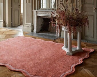 Tufted Scallop Designer Modern Handmade Tuft 100% Wool Area Rug Carpet ...