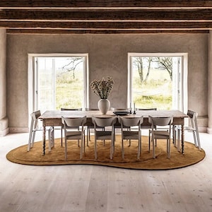 Oval Shape Design-modern Rug Cut Pile Hand Tufted Rug Made With 100 % ...