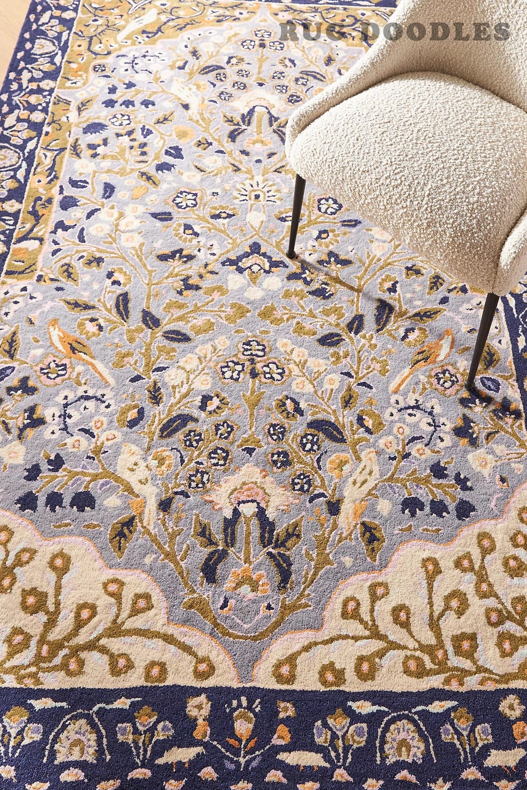 Welles Persian Design-hand Tufted Rug Made With 100 % Wool for Bedroom ...