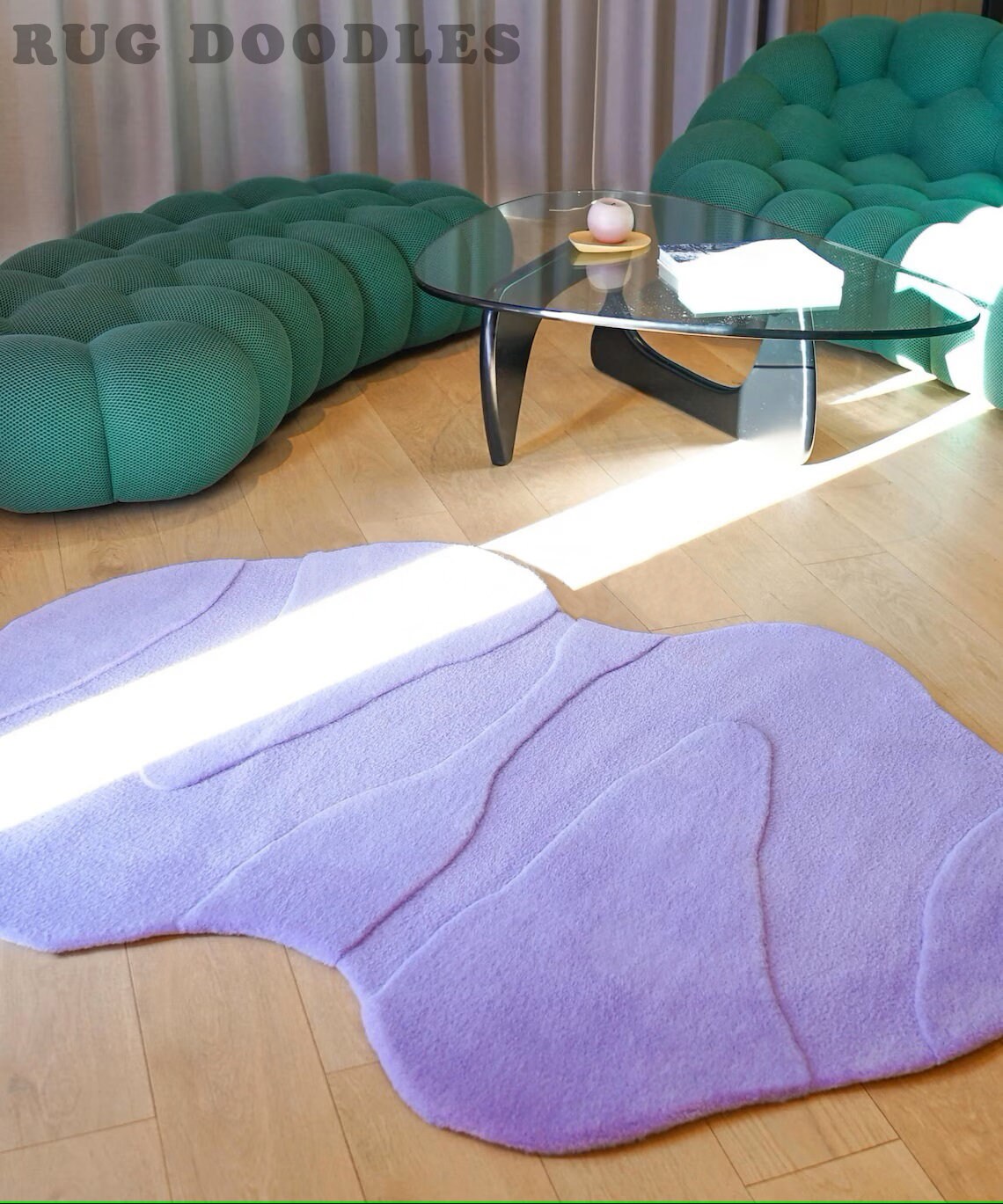 Spike Wave Irregular Modern Rug High & Low Pile-hand Tufted Rug Made ...