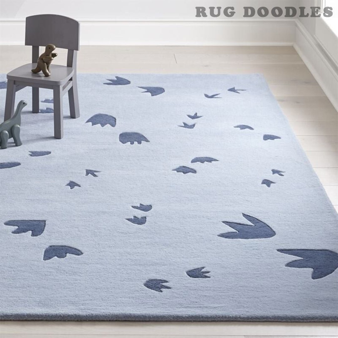 Dino-modern Hand Tufted Rug Made With 100 % Wool for Bedroom, Living ...