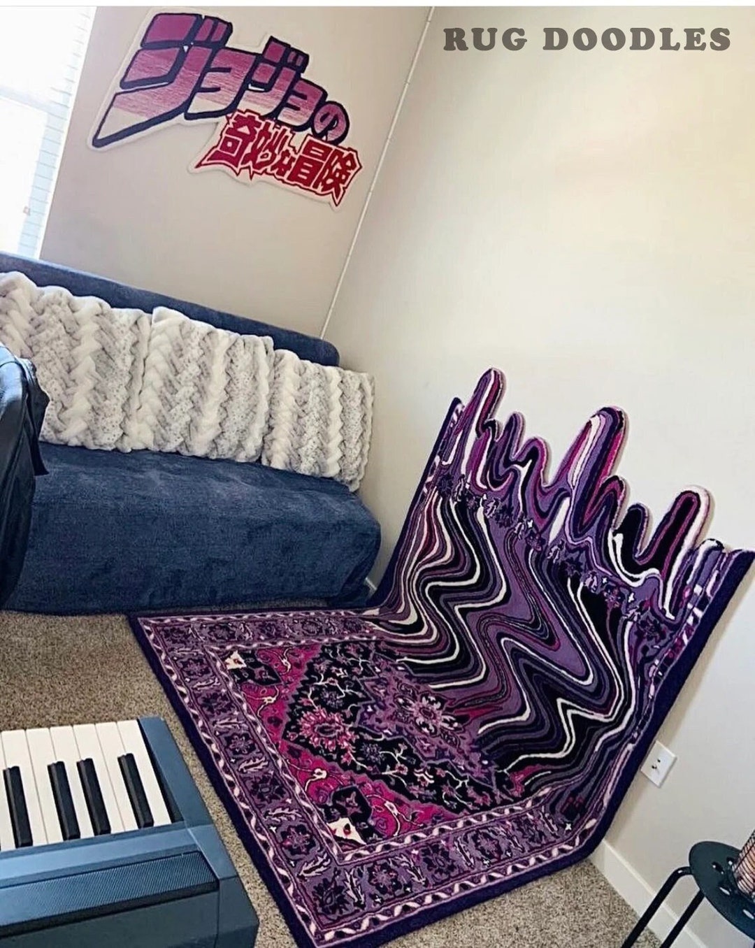 Melting Persian Design-hand Tufted Rug Made With 100 % Wool for Bedroom ...