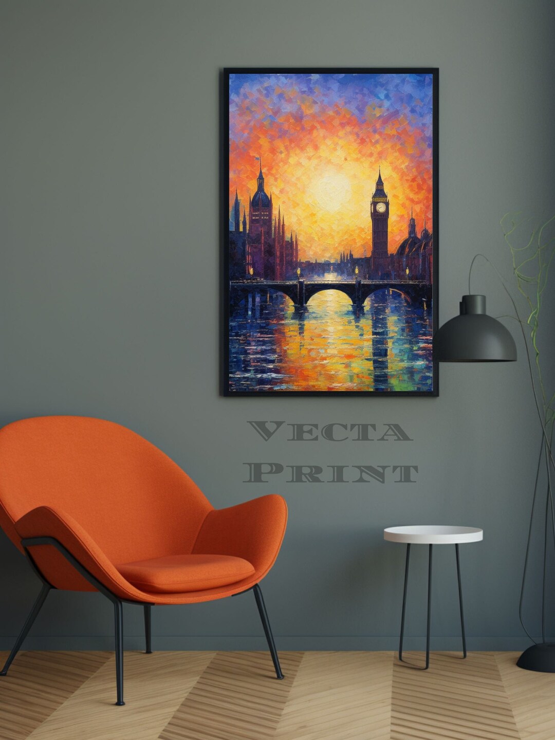 London Bridge Wall Art London Landscape London Cityscape Vintage Print ...