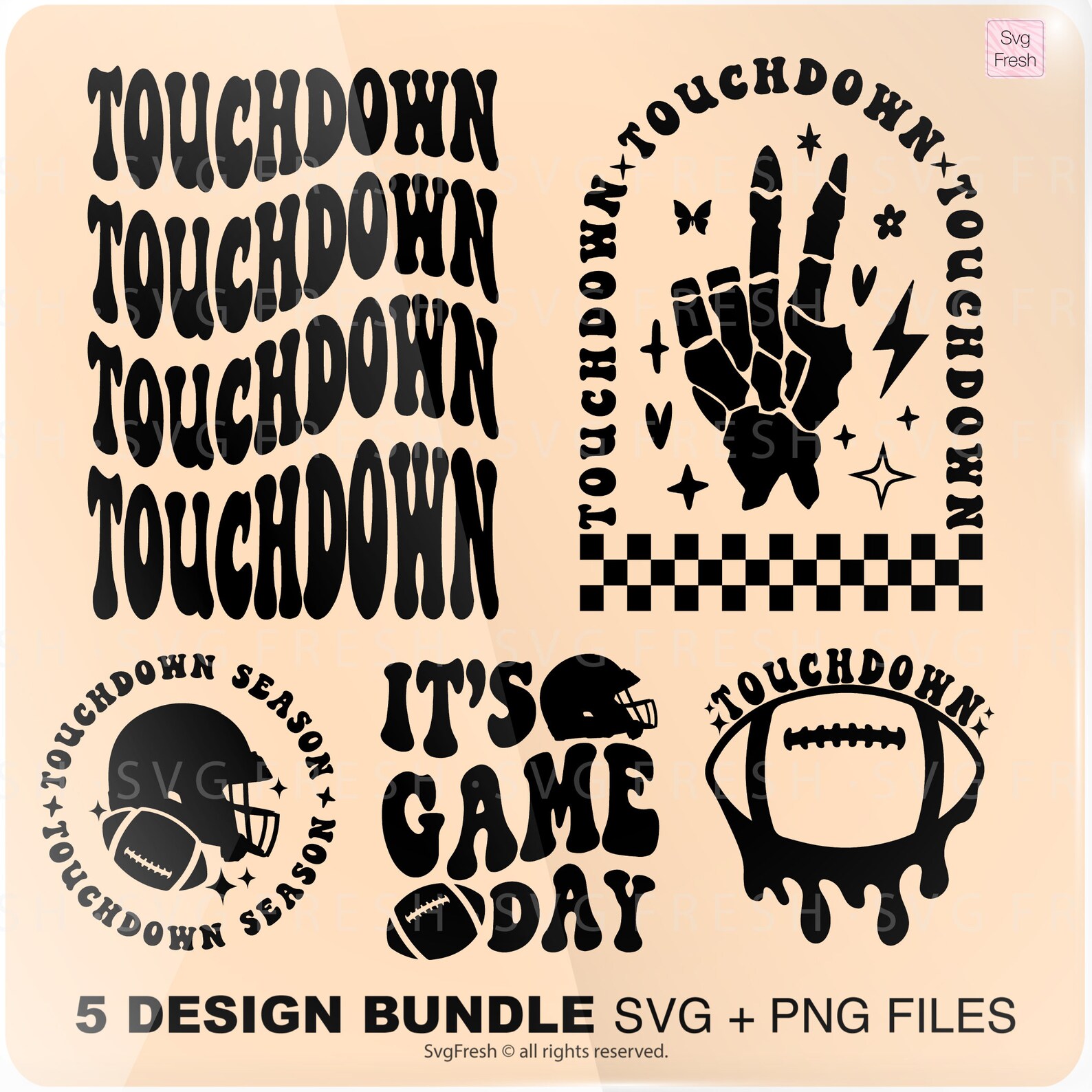 Touchdown Png Svg Football Season Svg Gameday Svg Football - Etsy