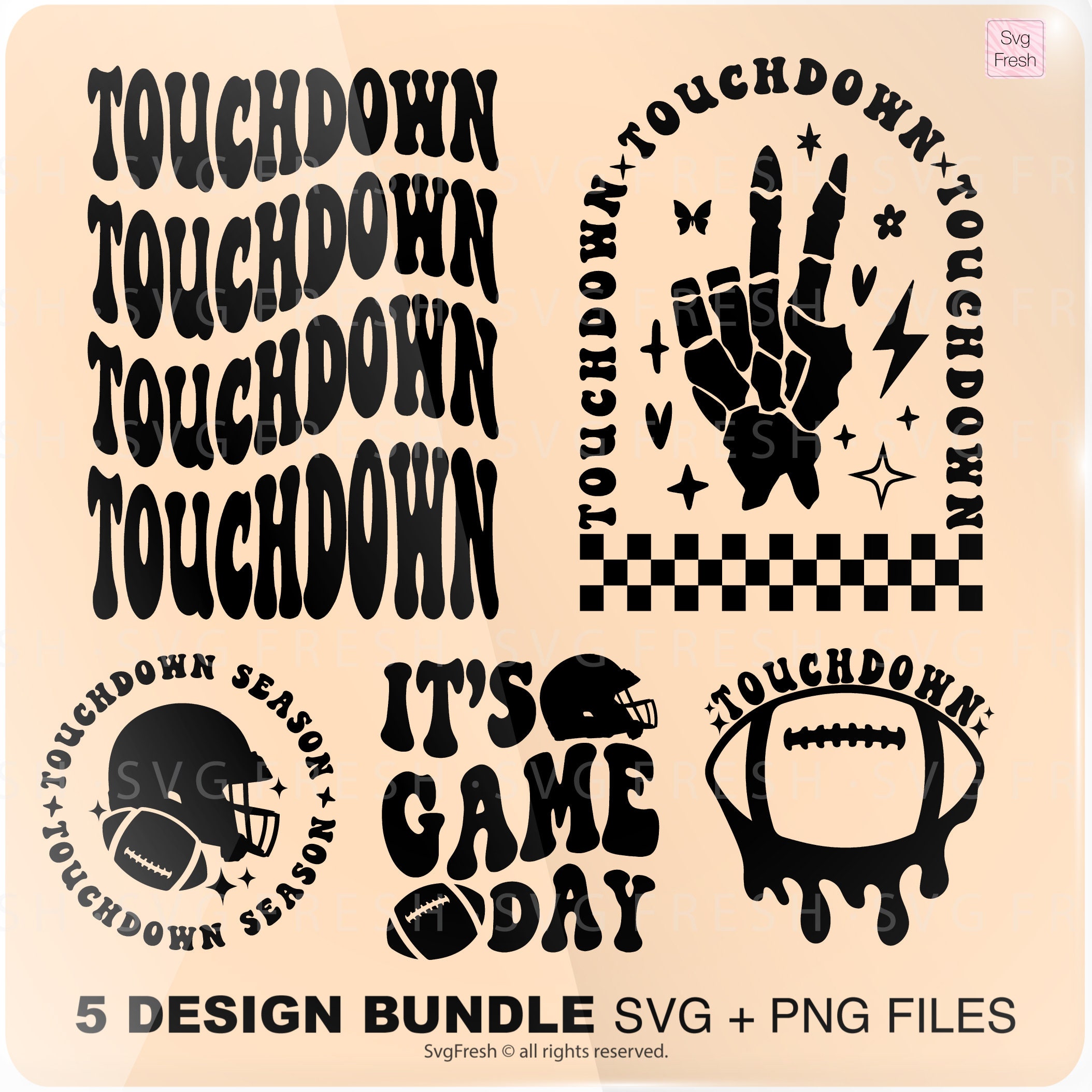 Touchdown Png Svg Football Season Svg Gameday Svg Football - Etsy