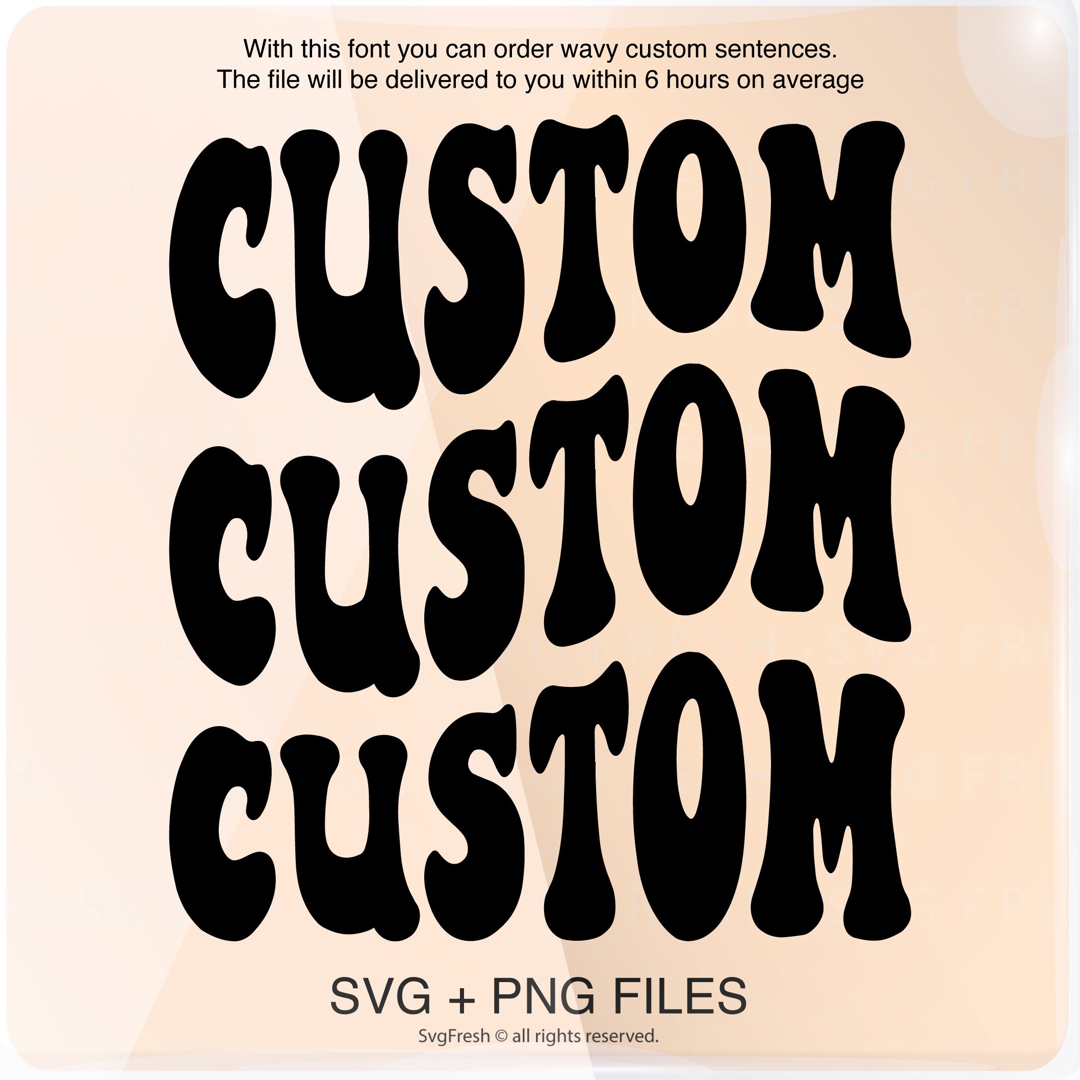 Wavy Custom Svg Custom Wavy Png Svg Custom Stacked Svg Mom - Etsy