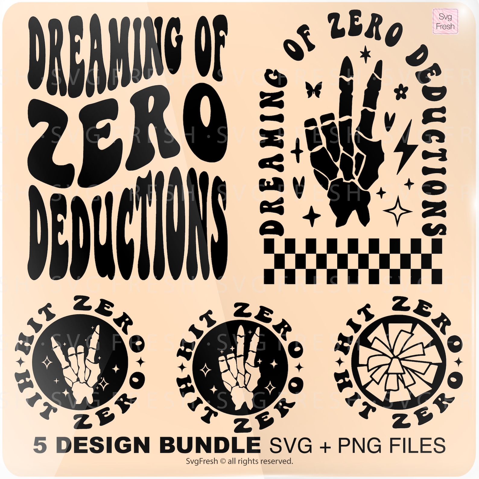 Hit Zero Svg Png, Dreaming of Zero Deductions Svg, Cheer Svg, Funny Svg ...